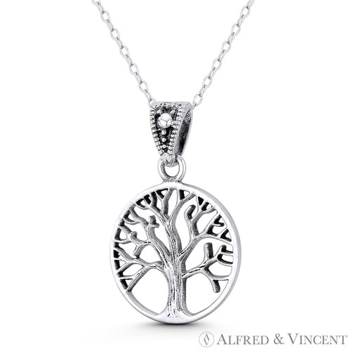 The Tree-of-Life Etz Chaim Symbol Kabbalah Charm in .925 Sterling ...