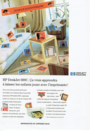 Publicité Advertising 098 1996 Hewlett Packard imprimante HP Deskjet ...