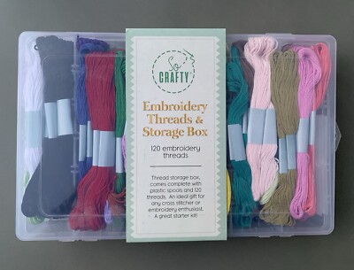 Cross Stitch Storage Box in Hand Embroidery Floss & Thread for sale ...