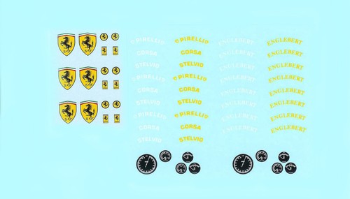 Ferrari 250 GTO Embleme, Reifen, Armaturen - decal 1/12 - Pirelli ...