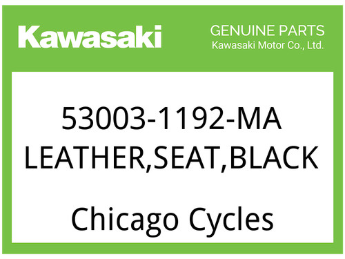 KAWASAKI 53003-1192-MA LEATHER,SEAT,BLACK for sale online | eBay