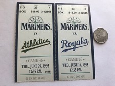 Seattle Mariners Baseball 1995 Vintage Sports Ticket Stubs for sale | eBay