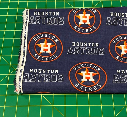 Houston Astros Fabric, HALF YARD, Baseball Sports Team 100% Cotton Fabric | eBay