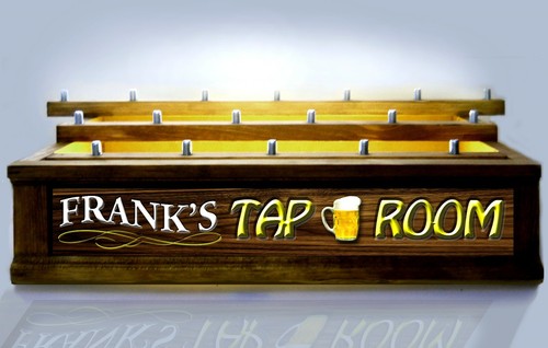 LIGHTED 18 BEER Tap handle display PERSONALIZED TAP ROOM BAR SIGN 3-D ...