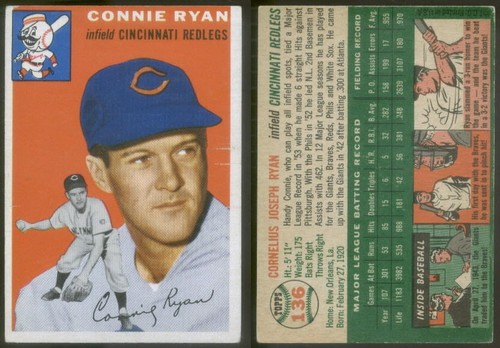 (4341) 1954 Topps 136 Connie Ryan Reds-EX | eBay