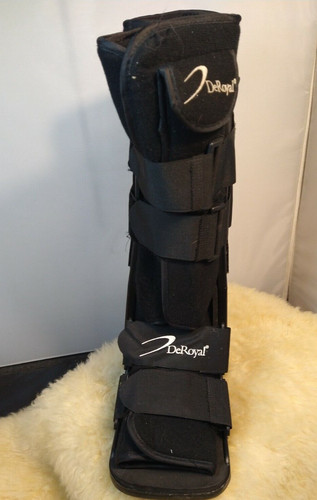 DEROYAL MEDICAL WALKING AIR CAST BOOT LEG ANKLE BRACE w/AIR PUMP SIZE ...
