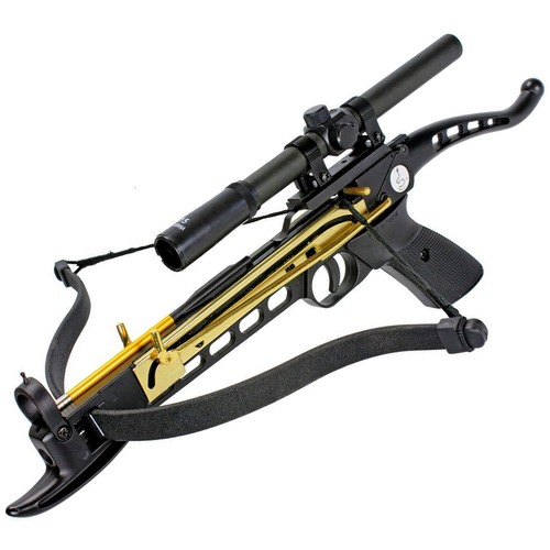Tactical 80 LB ARCHERY HUNTING Gun SELF COCKING PISTOL CROSSBOW W ...