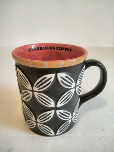 STARBUCKS COFFEE MUG Hawaiian Embossed Tiki Floral New Bone China Mug ...