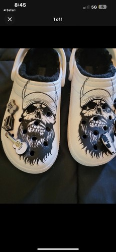 Luke Combs X Crocs Classic Fur Lined Clog Skull Women’s 6 Men's 4 ...