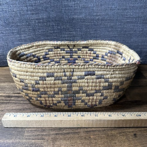 Rare Vintage Native American Indian Butterfly Handwoven Basket Moth ...