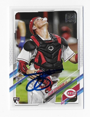 2021 TOPPS #153 TYLER STEPHENSON REDS AUTOGRAPHED SIGNED BASEBALL CARD ...