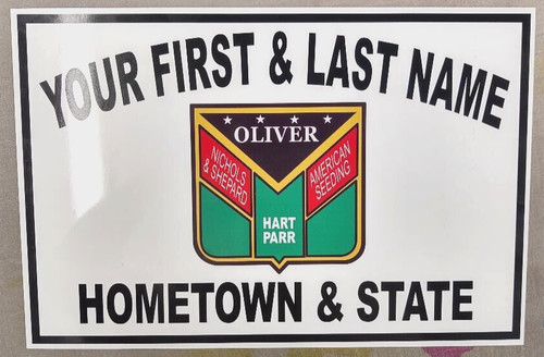 PERSONALIZED OLIVER HART PARR TRACTOR ALUMINUM NAME SIGN | eBay