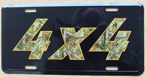 CAMO 4X4 METAL AUTO TAG 4WD MUD TRUCK LICENSE PLATE | eBay
