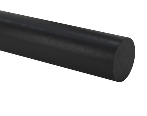 1/4" Dia Black Wear Resistant Polyurethane Rubber Rod - Duro. 80A - 12 ...
