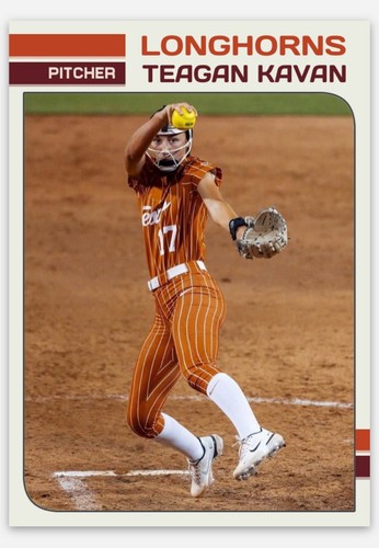 Teagan Kavan Texas Longhorns Softball National Champions Trading Card ...