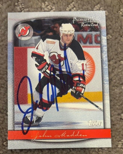 1999-00 Topps Premier Plus Devils Card John Madden signed autographed ...