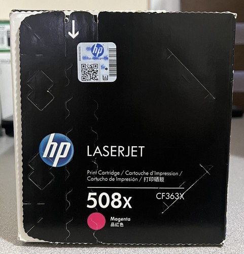 NEW Genuine HP 508X Toner Cartridge Magenta CF363X M552 M553 High Yield ...