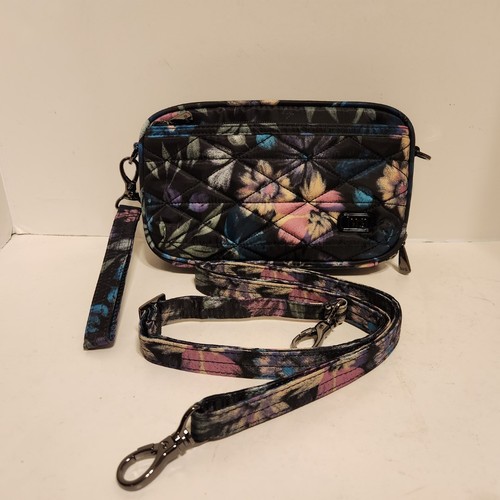 Lug Small Wallet Purse Roundabout Convertible Crossbody in Bloom Black ...