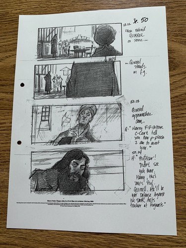 Harry Potter and the Sorcerer’s Stone (2001) Production Used Storyboard ...