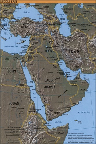 Poster, Many Sizes; Cia Map Of The Middle East Iraq Iran Israel 2000 | eBay