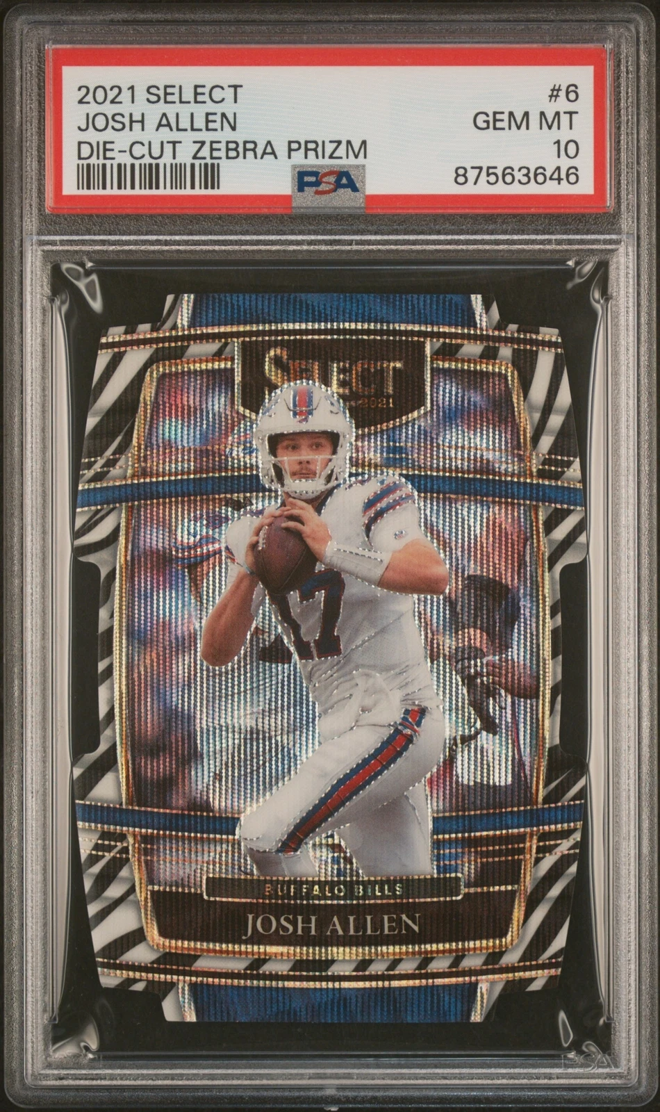 Josh Allen 2021 Select #6 Concourse Zebra Die-Cut /(SSP) Price Guide ...