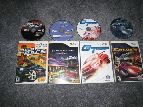 Lot of 4 Car Race game discs w/case good shape tested (Nintendo Wii ...