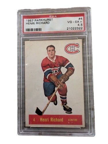 1957-58 Parkhurst PSA 4.5 Henri Richard Pocket Rocket Rookie Montreal ...