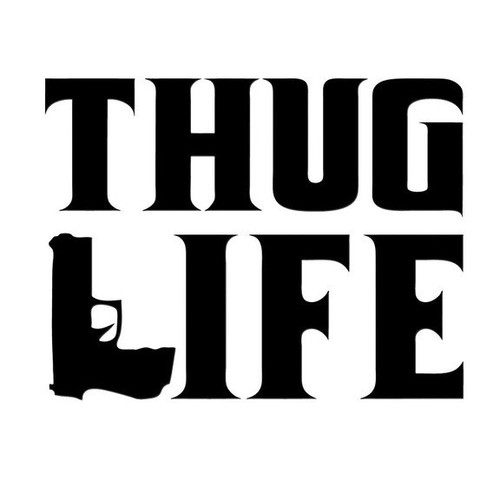 THUG LIFE Sticker Vinyl Decal Cool Funny Car Truck Window Decal Vinyl ...