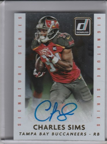 2015 PANINI DONRUSS #DSS-CHS CHARLES SIMS AUTOGRAPH ROOKIE RC ...