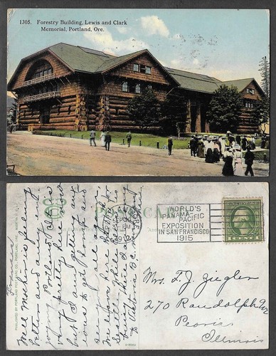 1912 Oregon Postcard - Portland - Forestry Building, Lewis & Clark ...