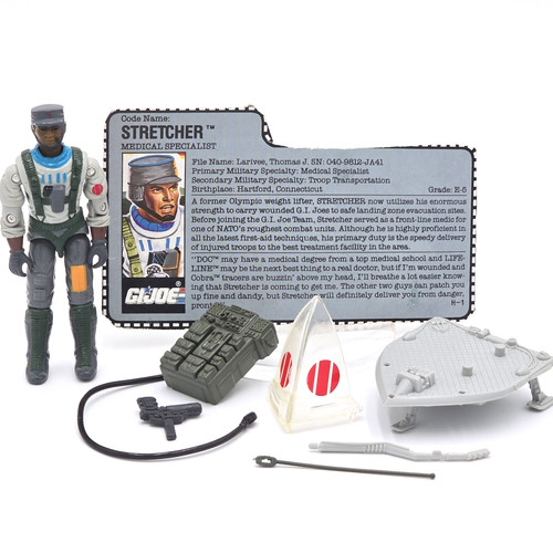 Gi Joe 1990 Stretcher 100% Complete W File Card 🔍 See Description 🔍 ...