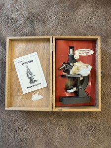 Microscope Wooden Box In Collectible Microscopes & Lab Equipment for ...