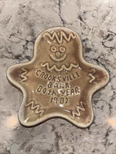 Crooksville Bank 1982 Hull Pottery Gingerbread Man Spoon Rest ...
