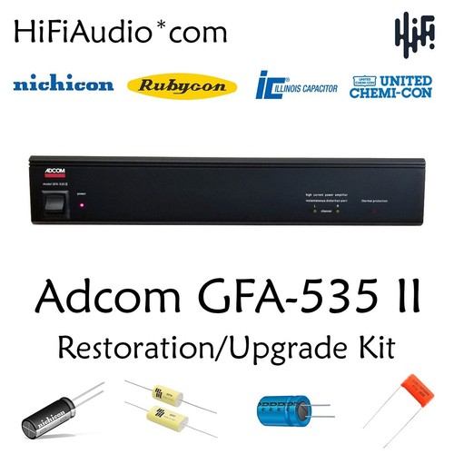 Adcom GFA-535 II restoration recap service kit repair filter capacitor ...