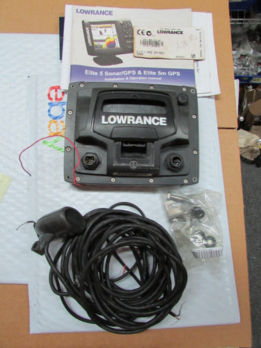 Lowrance Elite-5 DSI Fishfinder GPS Head Unit Only Untested For Parts ...