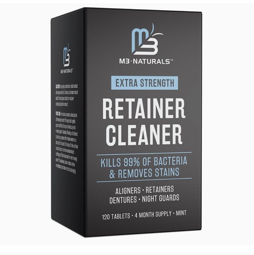 M3 - Naturals Extra Strength Retainer Cleaner 120 Tabs 4 Months Supply ...