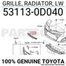 531130D020 Genuine Toyota GRILLE RADIATOR LW 53113-0D020 | eBay