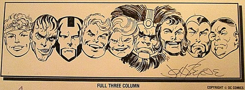 JOHN BYRNE (DARKSEIDS ELITE) ORIG,PEN & INK ARTWORK ELITE VILLIANS (DC ...