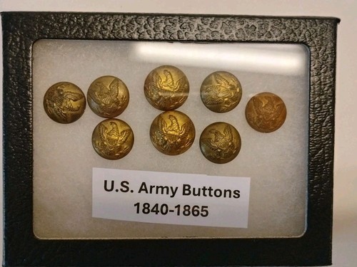 ANTIQUE- CIVIL WAR COLLECTIBLE BUTTONS-EAGLE & SHIELD- 8 TOTAL Free ...