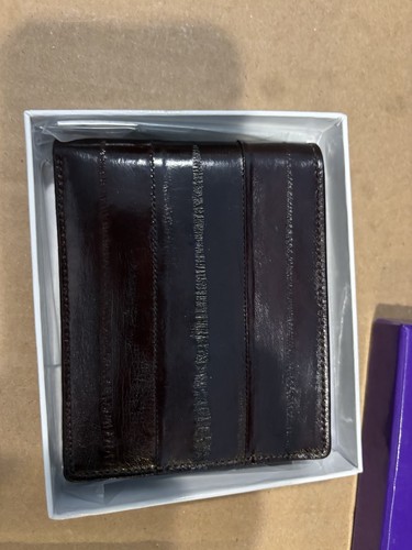 Lee Sands Genuine Eel Skin Bi Fold Wallet ~ NEW In Box ~ FREE Same Day ...