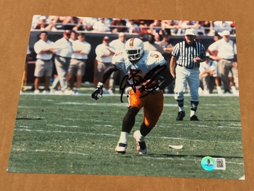 EDGERRIN JAMES SIGNED MIAMI HURRICANES 8X10 PHOTO BECKETT COA AUTHENTIC ...