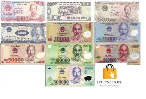 ALL Currency Vietnamese Dong VND 10 Bank Notes From 500 to 500,000 VND ...