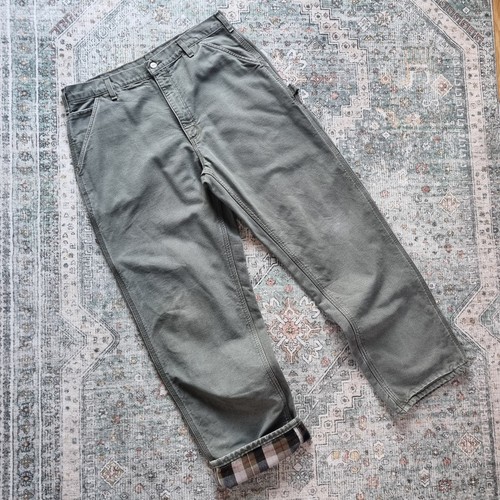 Carhartt Vintage B111 MOS Moss Flannel Lined Workwear Pant Trousers ...