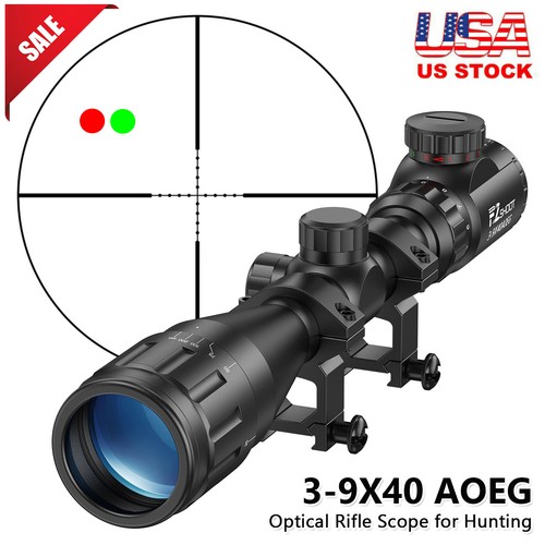 Hunting 3-9X40 AOEG Rifle Scope Hunting with R/G Illuminated Mil-Dot ...