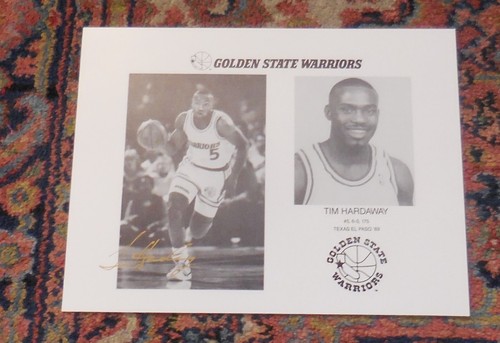 TIM HARDAWAY SIGNED 8X10 PHOTO FROM HIS ROOKIE YEAR - BOLD SIGNATURE ...