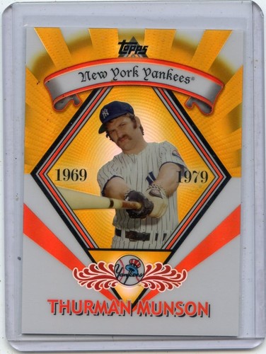 2009 TOPPS TARGET CHROME #GR-18 THURMAN MUNSON "GOLD REFRACTOR" YANKEES ...