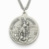 MENS ARMY SAINT MICHAEL PROTECT ME STERLING SILVER MEDAL PENDANT WITH ...