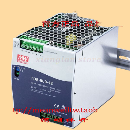 QTY:1 TDR-960-48 960W 3 groups of industrial guide rail types with PFC ...