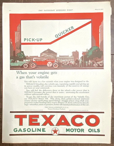 Original 1926 Texaco Ad: Pick Up Quicker | eBay