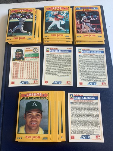 1988 SCORE salute to REGGIE JACKSON Set of 4 .. 10 times (40 cards) | eBay